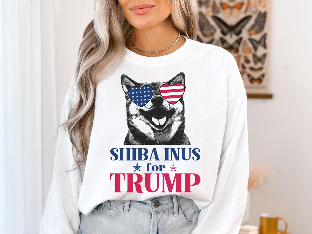Funny Shiba Inu Trump 2024 Sweatshirt: MAGA Rally Crewneck - Etsy