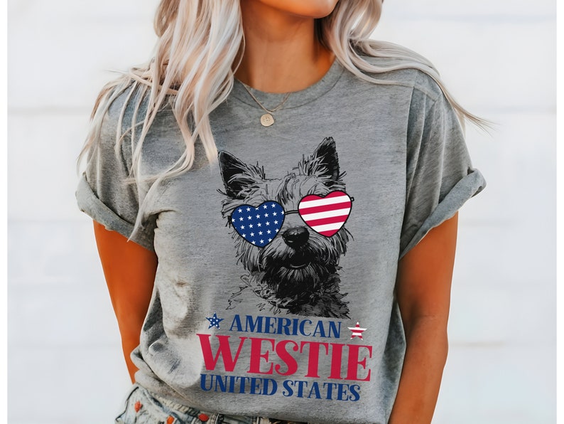 American Westie Shirt, Funny Patriotic Westie Shirt, USA Westie Shirt ...