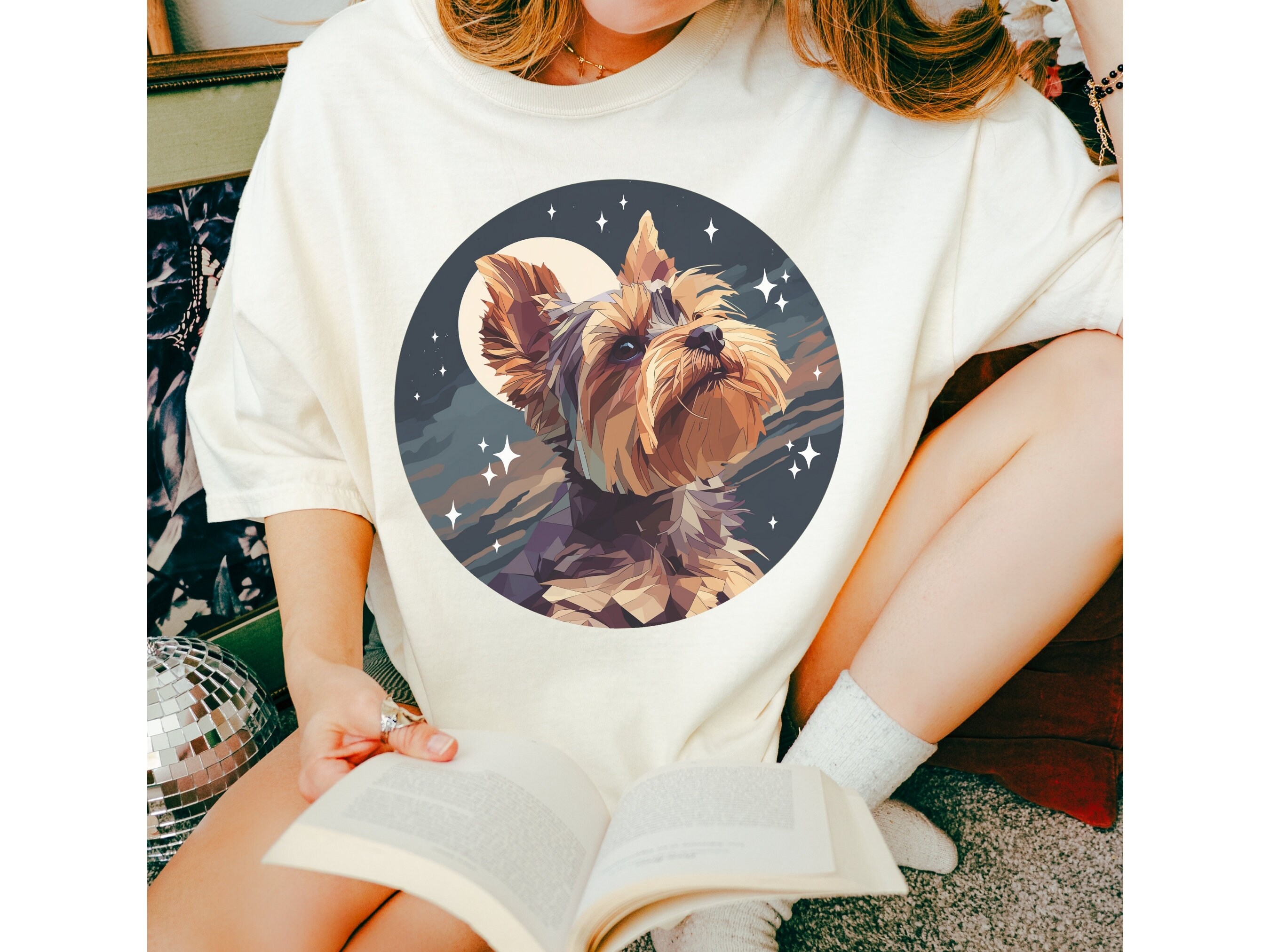 Y2K Yorkie Shirt, Starry Night Yorkie Shirt, Gift for Yorkie Owner ...