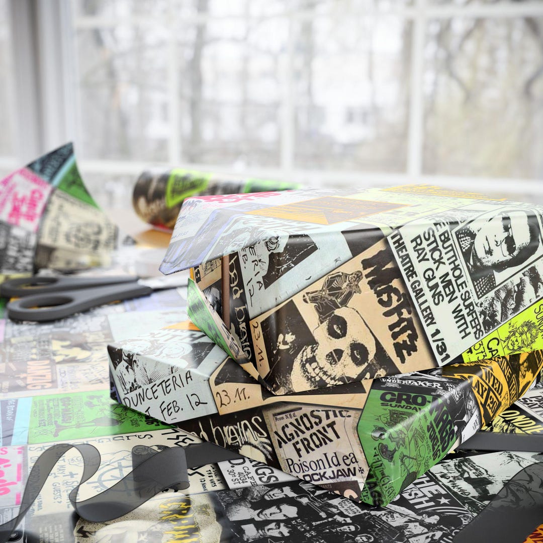 Punk Rock Band Wrapping Paper: Edgy Music Gift Wrap - Etsy