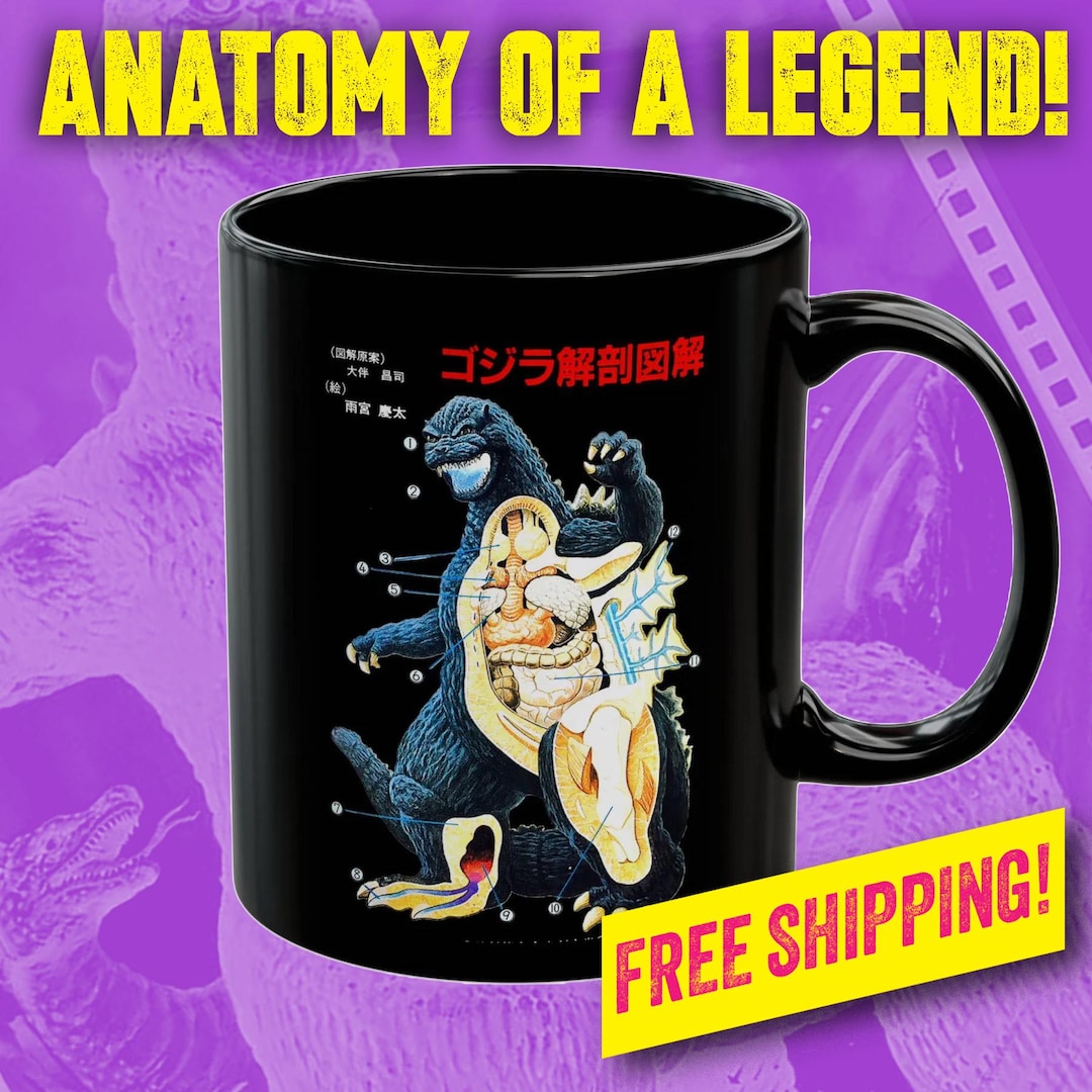 Godzilla Anatomy Ceramic Mug - Etsy
