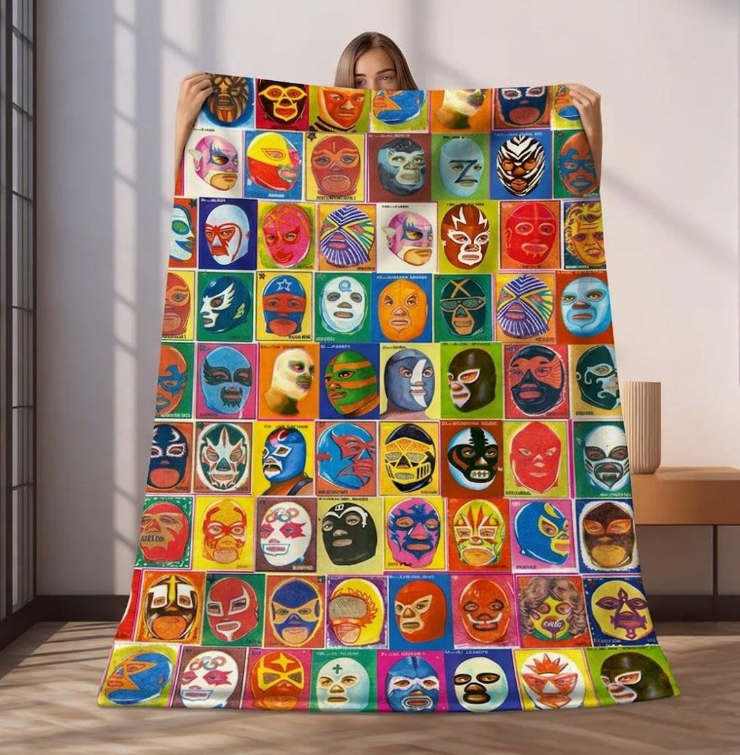 Mexican Wrestling Blanket for Lucha Libre Fans, Cozy Plush Throw - Etsy