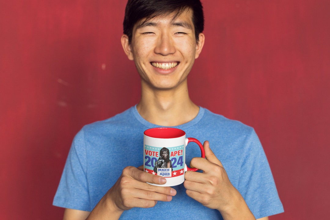 Vote Ape Planet of the Apes Coffee Mug, 11oz Great Gift for Your Nerd ...