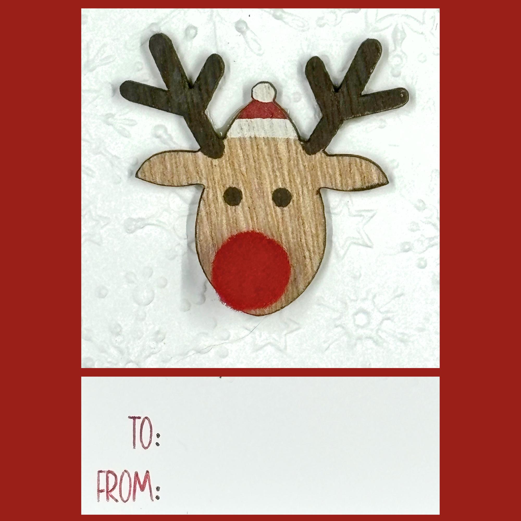 Handmade Reindeer Gift Tags - Embossed Holiday Tags, Set of 6 - Etsy