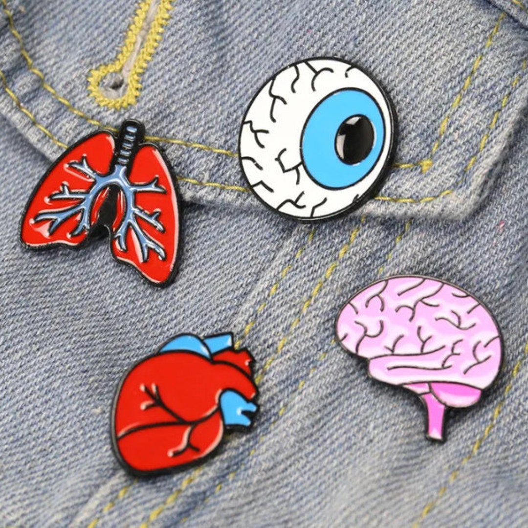 Body Part Pin Badges X4 - Etsy