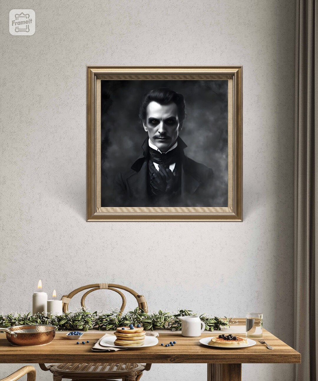 Gothic Vampire Portraits Art Print Instant Download Printable Home ...