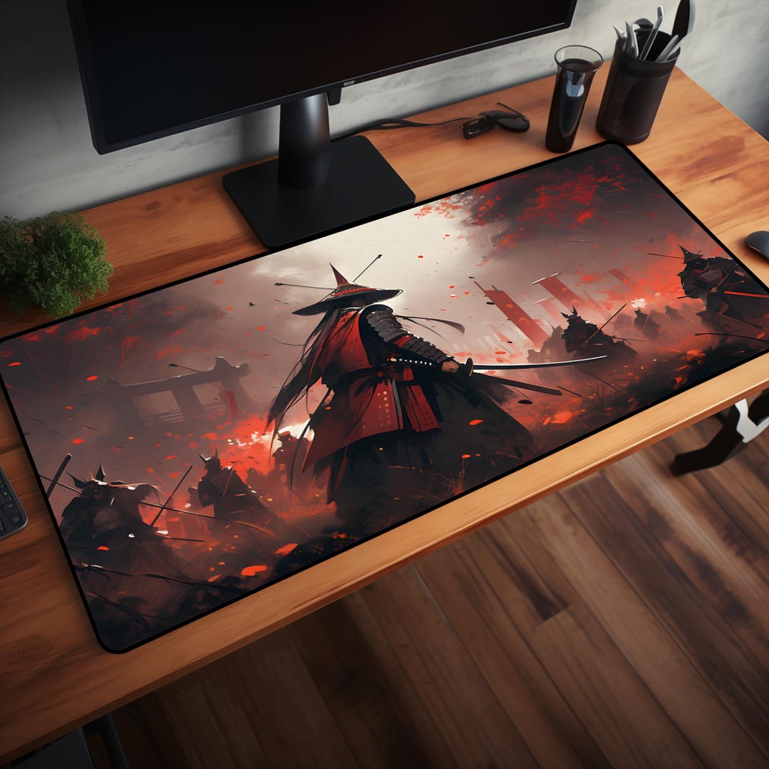 Samurai Mousepad Ultra-large XXL Desk Mat With RGB LED, Mini Mouse Pad ...