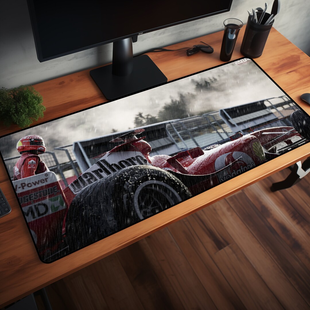 F1 Racing Mouse Pad Ferrari Desk Mat With RGB LED Perfect Gift for Car ...