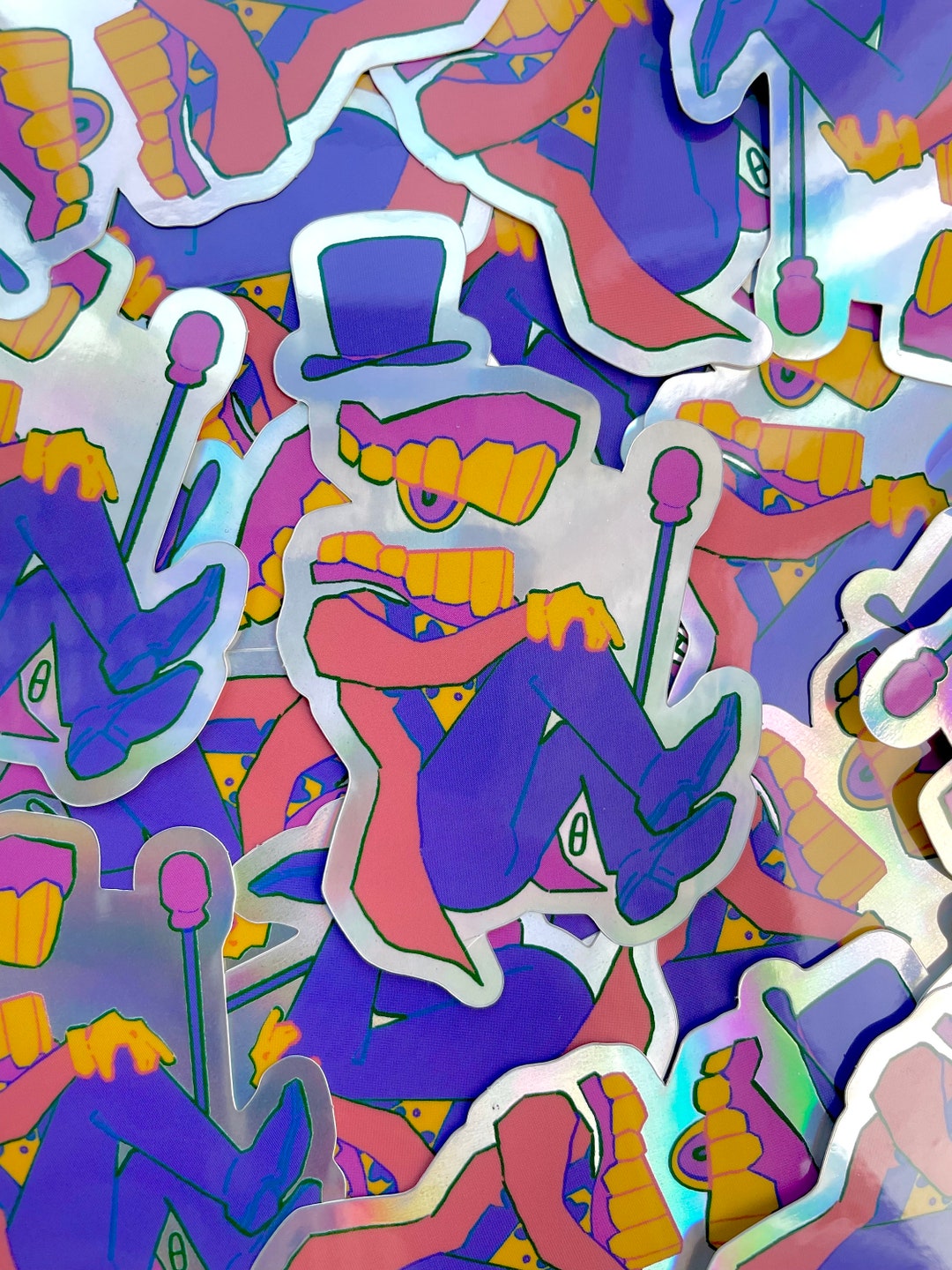 Holographic Caine Vinyl Sticker - Etsy