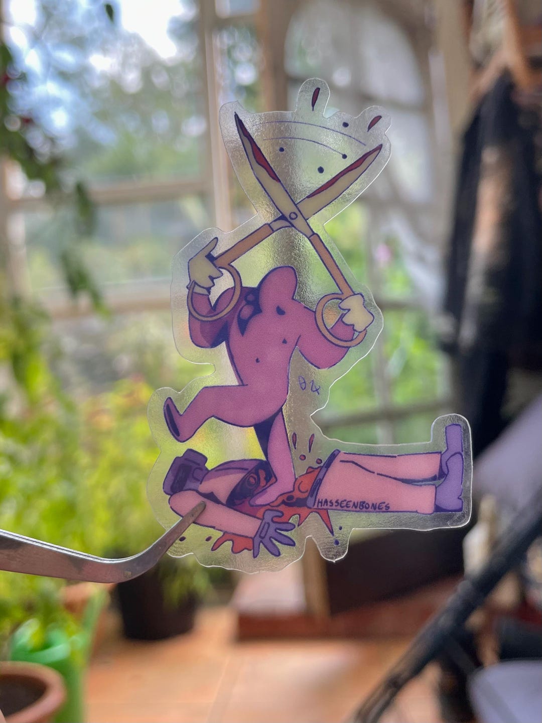 Barber Clear Vinyl Sticker (lethal Company) - Etsy