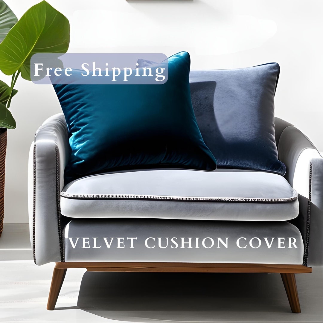Custom Velvet Cushion Cover: Soft Touch, Antibacterial,stain Resistant ...