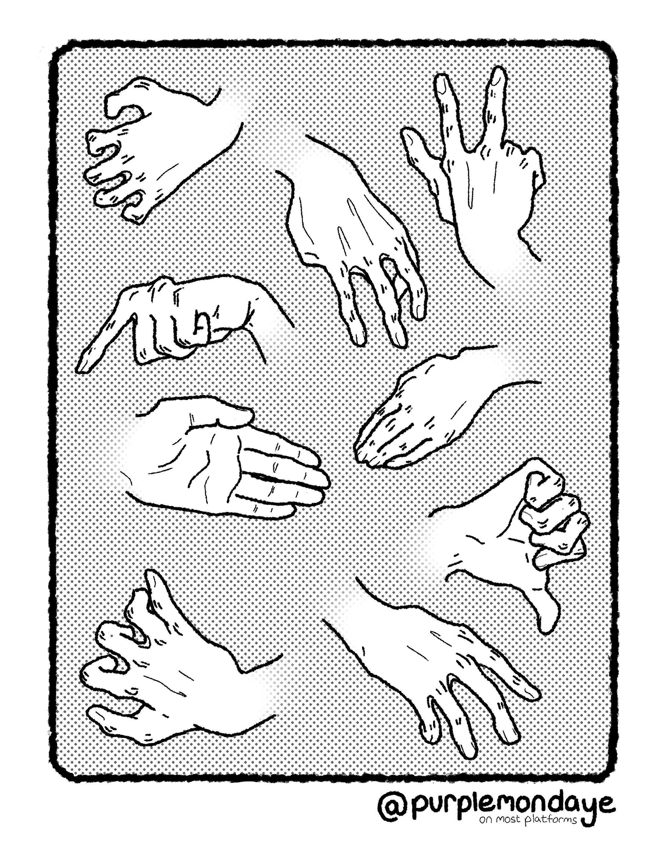 Hands Coloring Page Anatomy Coloring Book for Adults Digital ...