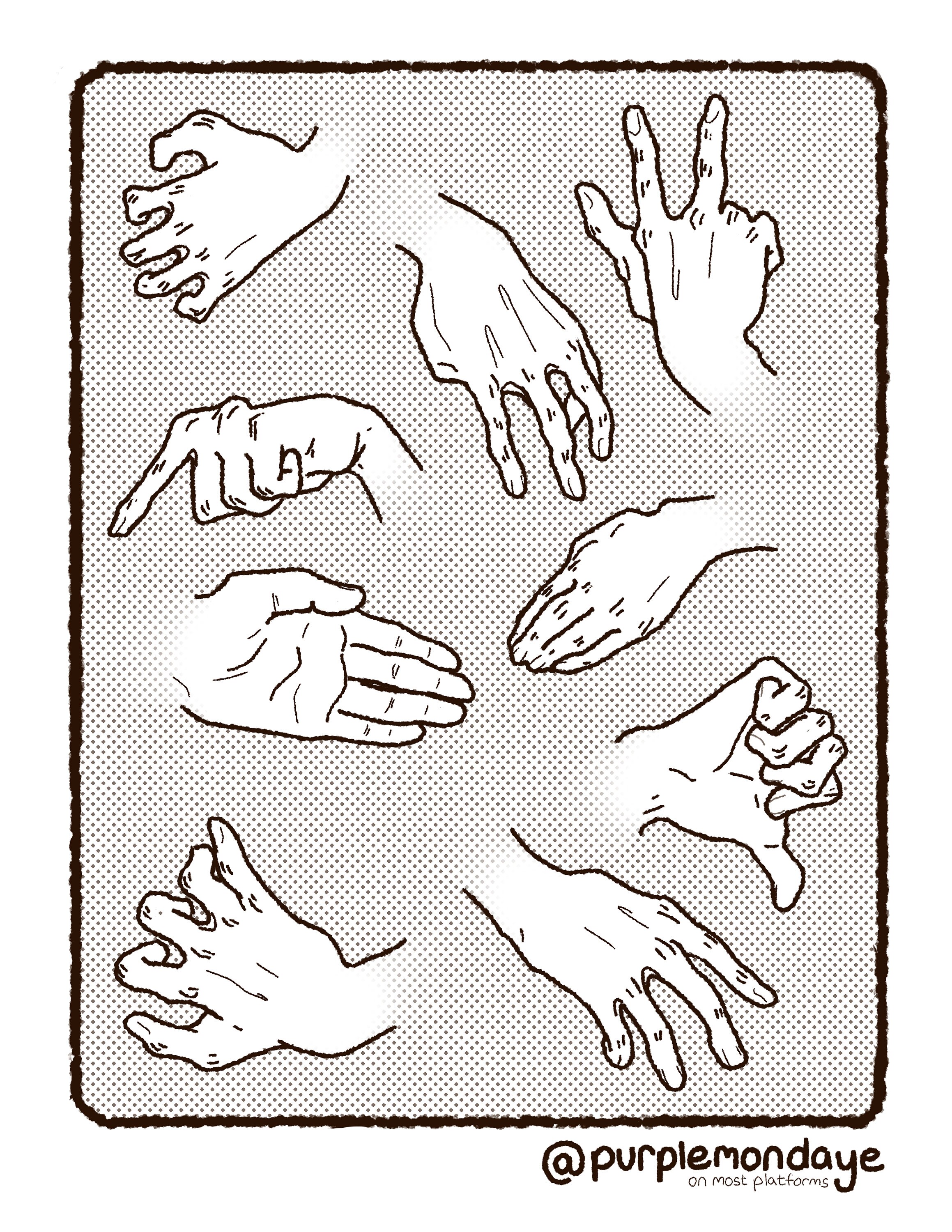 Hands Coloring Page Anatomy Coloring Book for Adults Digital ...