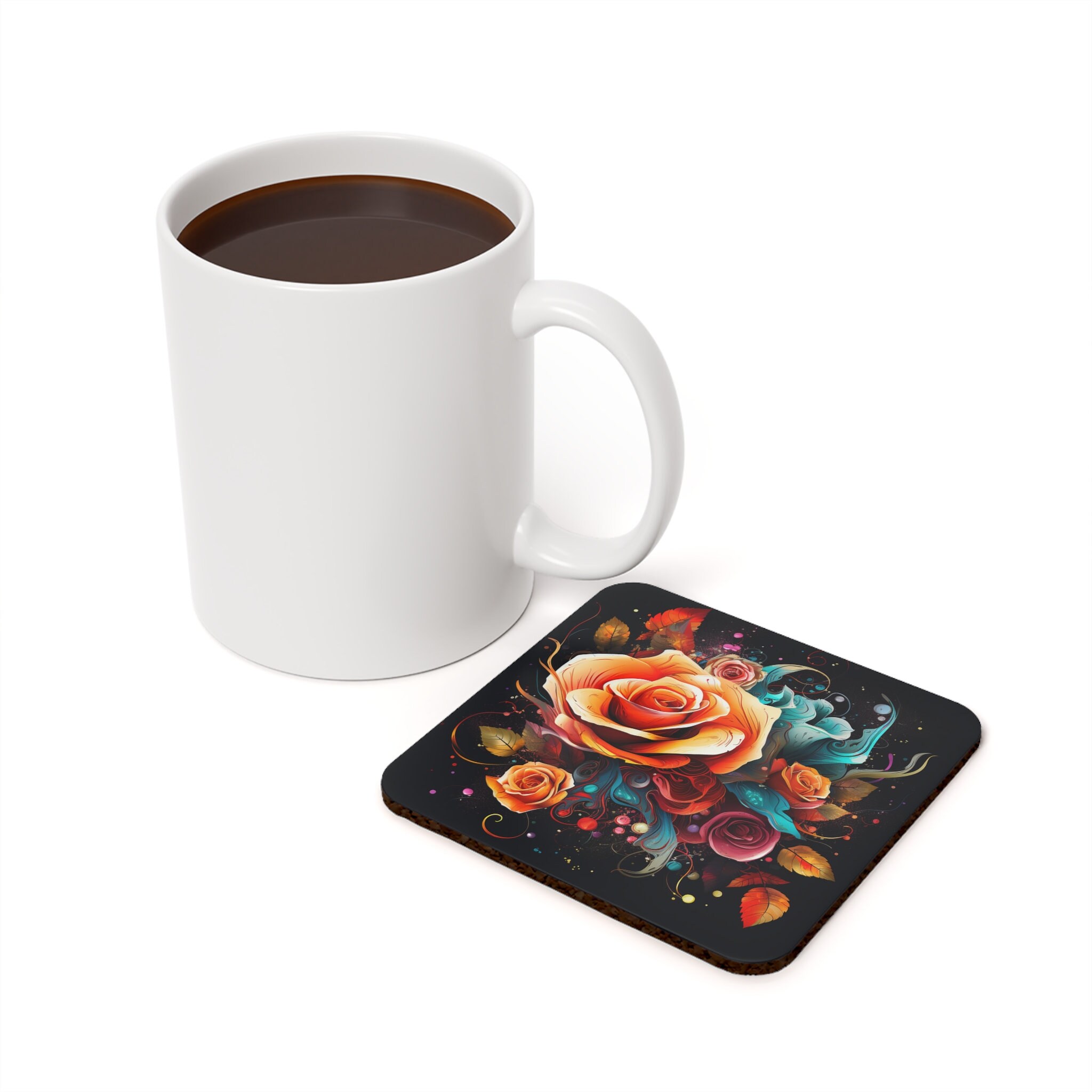 Abstract Rose Coaster Rose Coaster Blooming Flower Coaster - Etsy