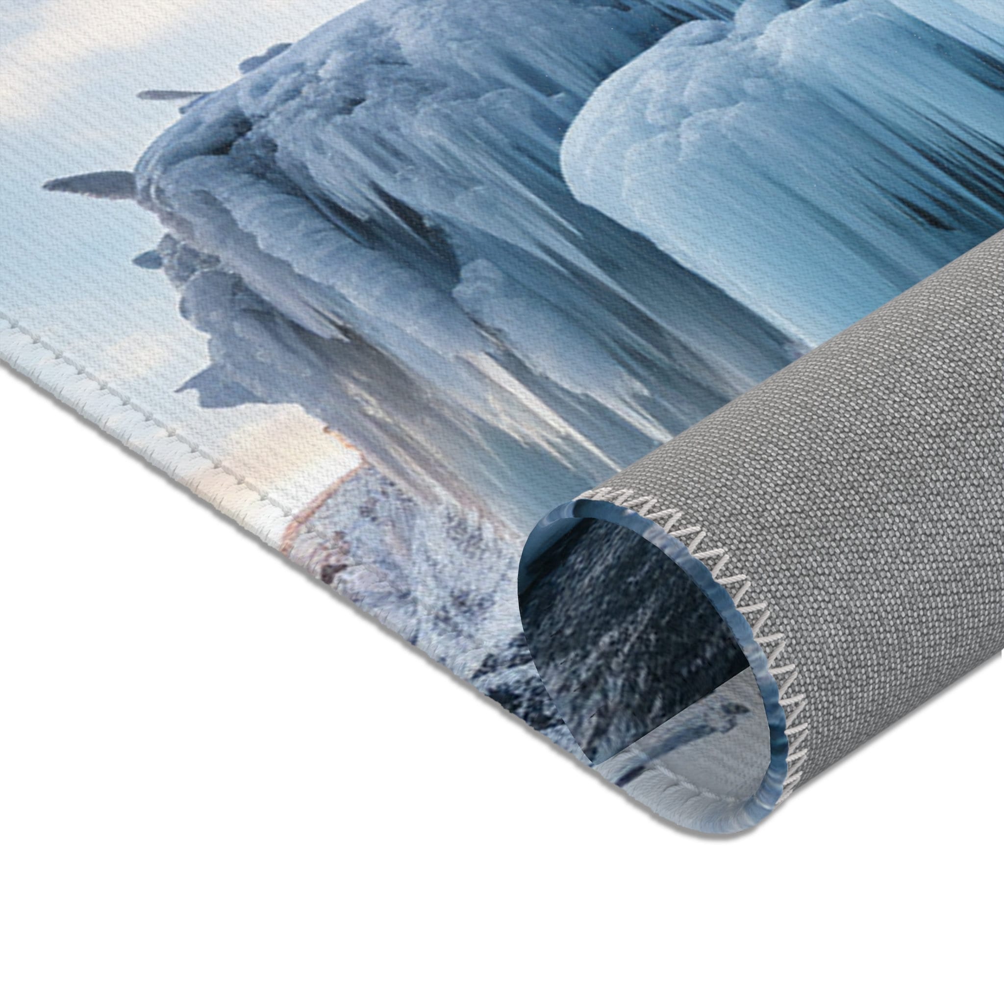 Frozen Waterfall Winter Area Rug Winter Themed Rug Winter Rug Salon Rug ...