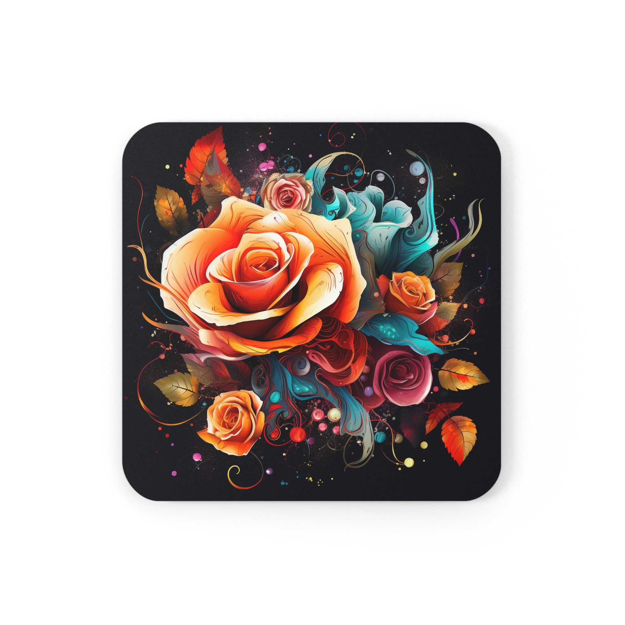Abstract Rose Coaster Rose Coaster Blooming Flower Coaster - Etsy