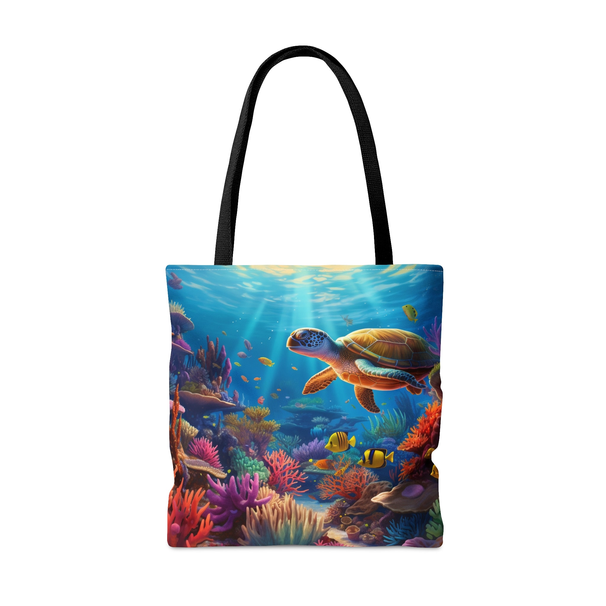 Sea Turtle Tote Bag Sea Creature Tote Bag Fish Themed Tote Bag Animal ...