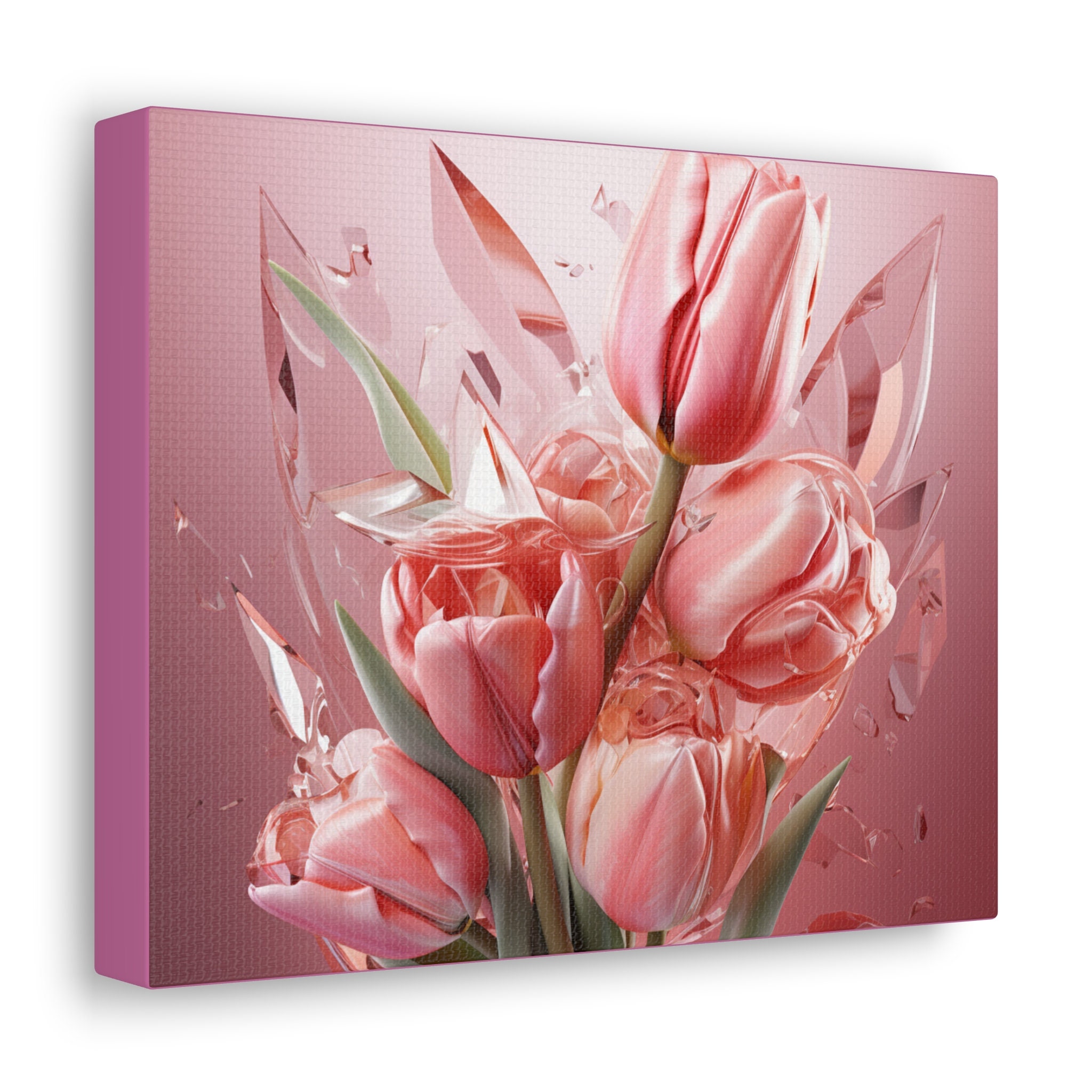 Tulip Abstract Art Tulip Flower Canvas Art Flowers on Canvas Wall Art ...