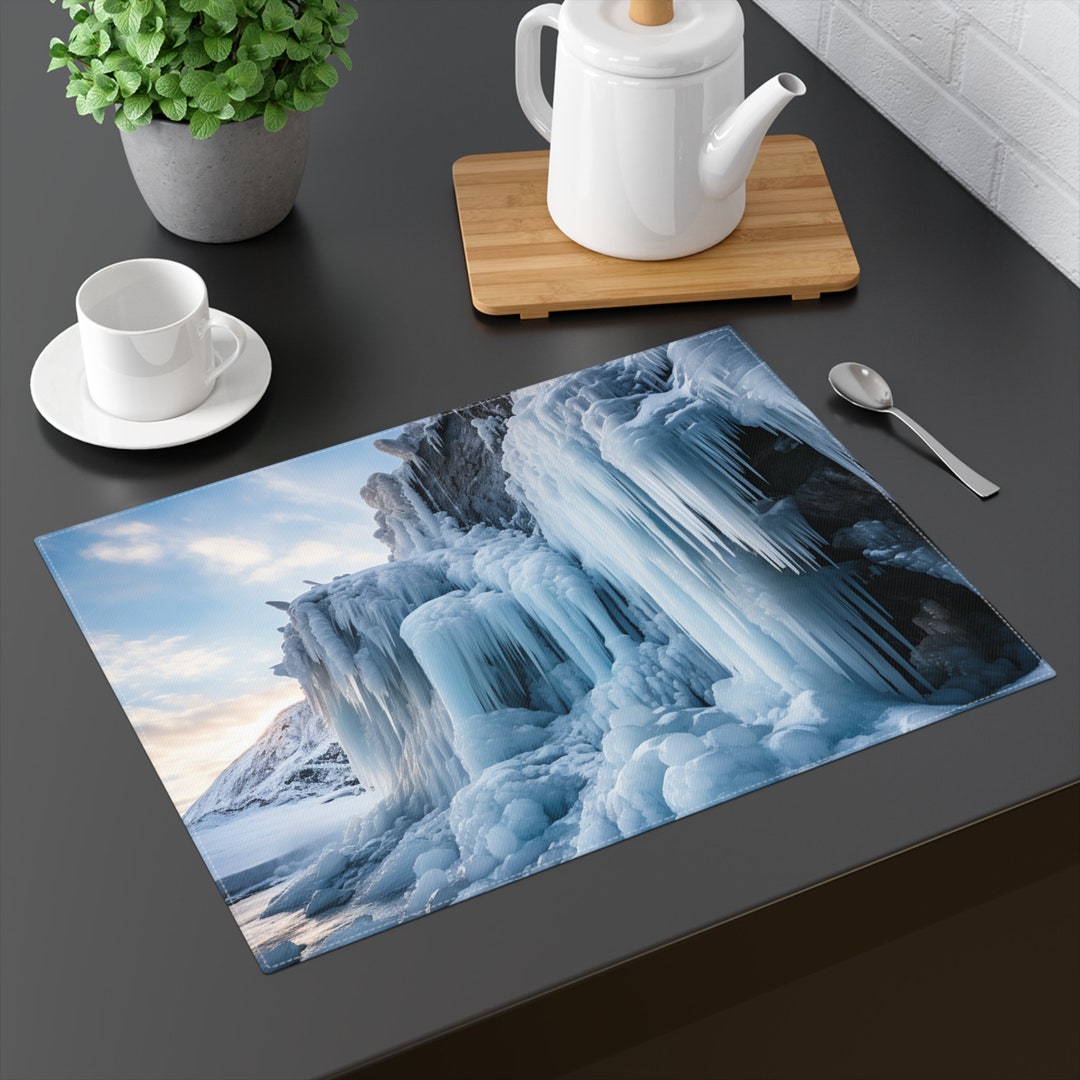 Frozen Waterfall Winter Placemat Christmas Placemat Winter Decorations ...