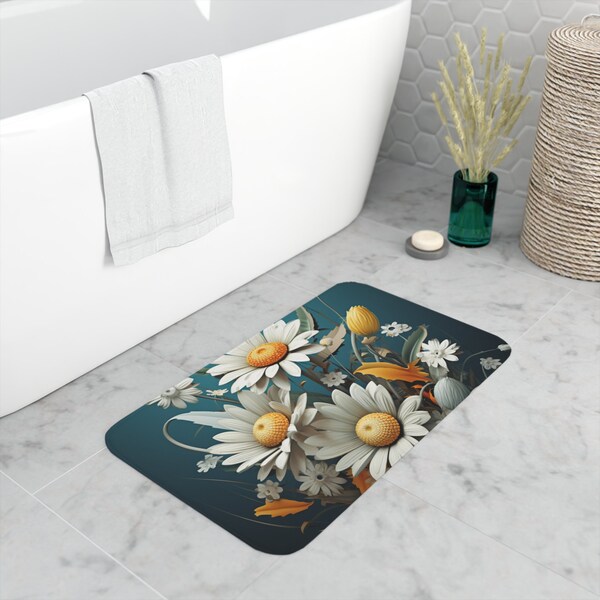 Daisy Bath Mat - Etsy