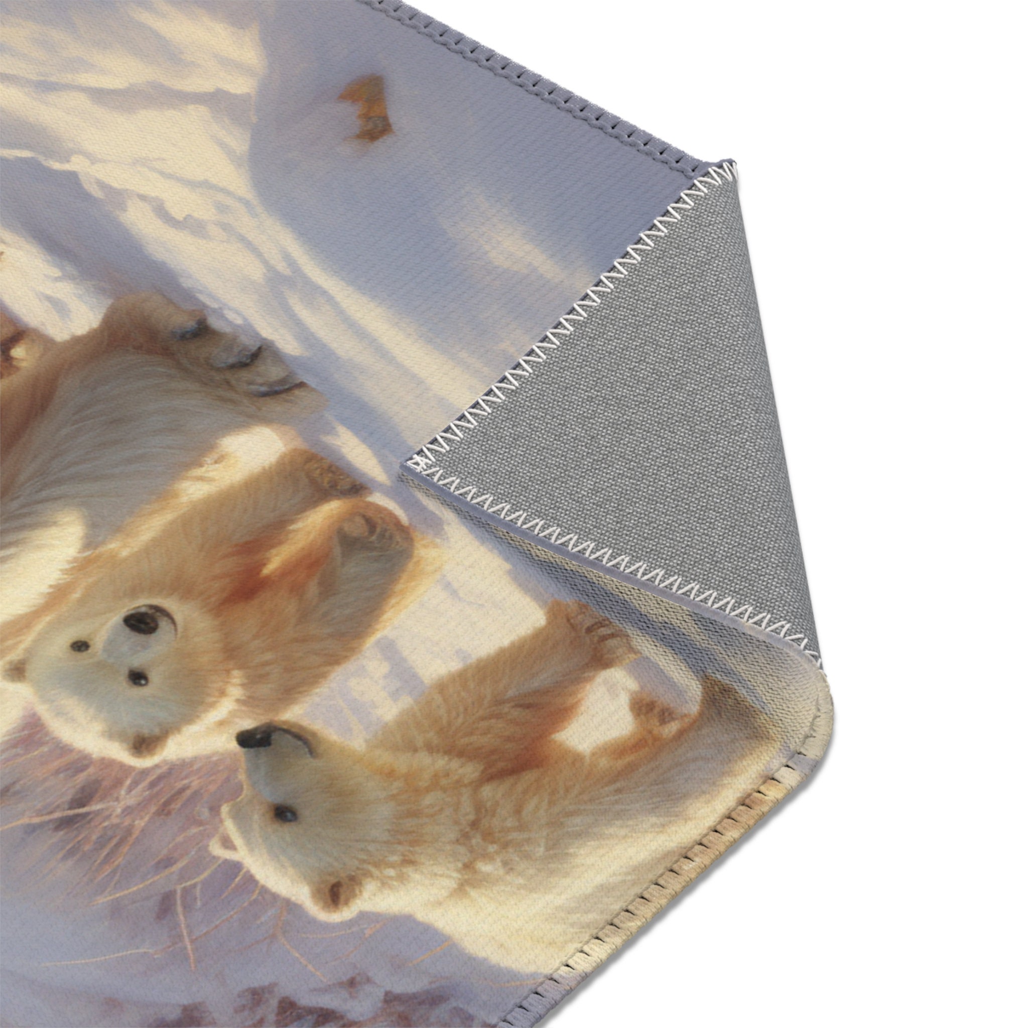 Family of Polar Bears Area Rug Winter Themed Rug Winter Rug Salon Rug ...