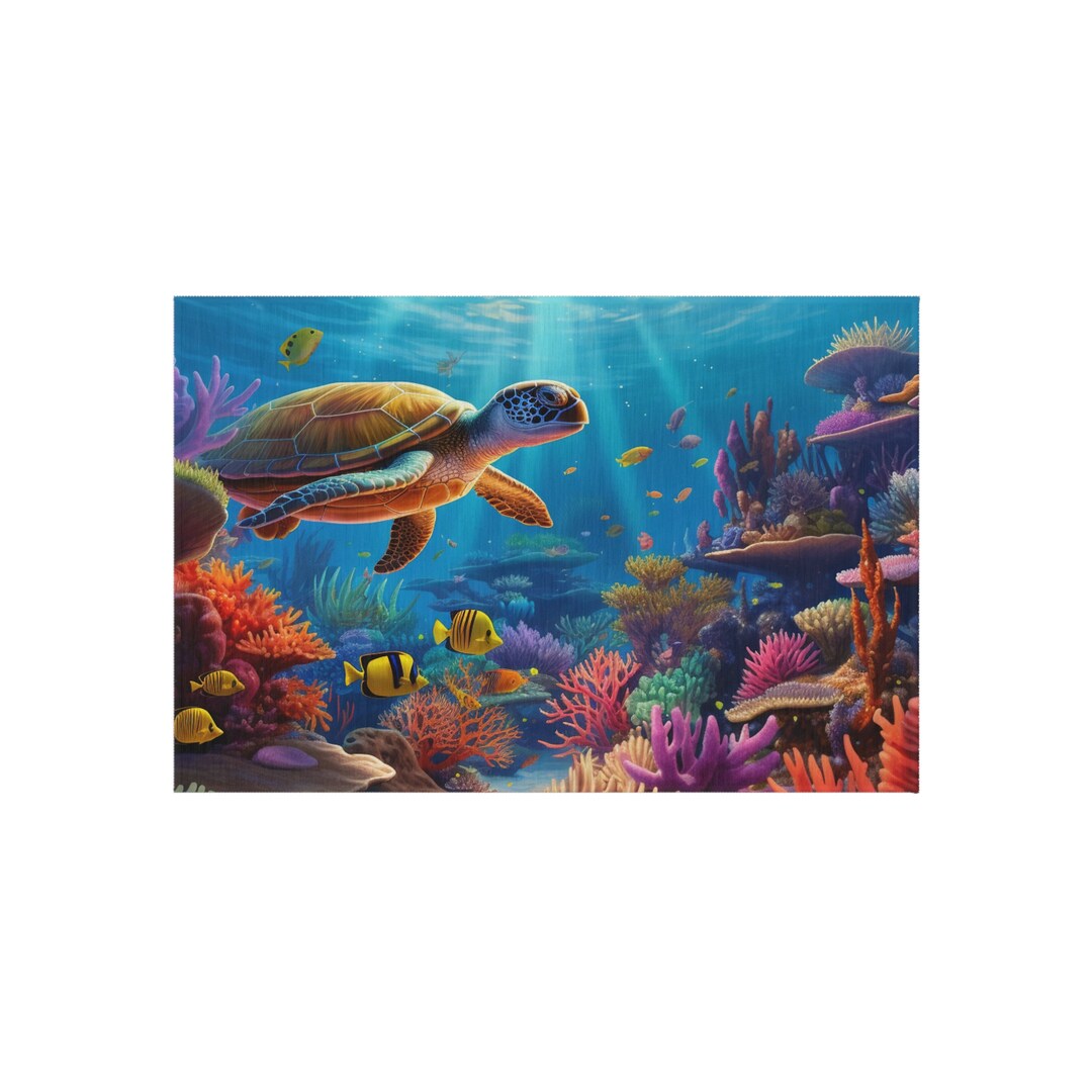 Sea Creature Door Mat Aquarium Door Rug Fish Rug Sea Rug Ocean Theme ...