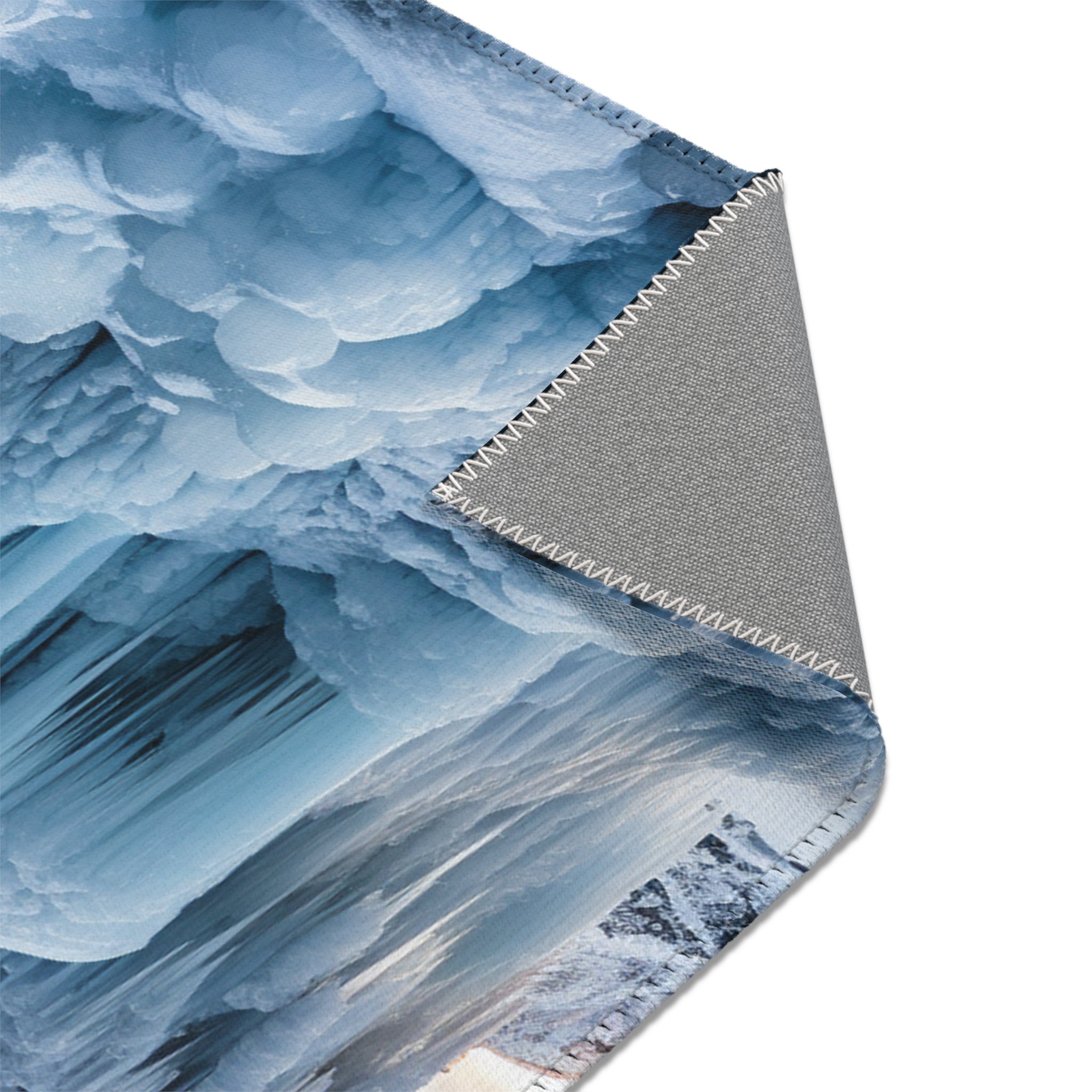 Frozen Waterfall Winter Area Rug Winter Themed Rug Winter Rug Salon Rug ...