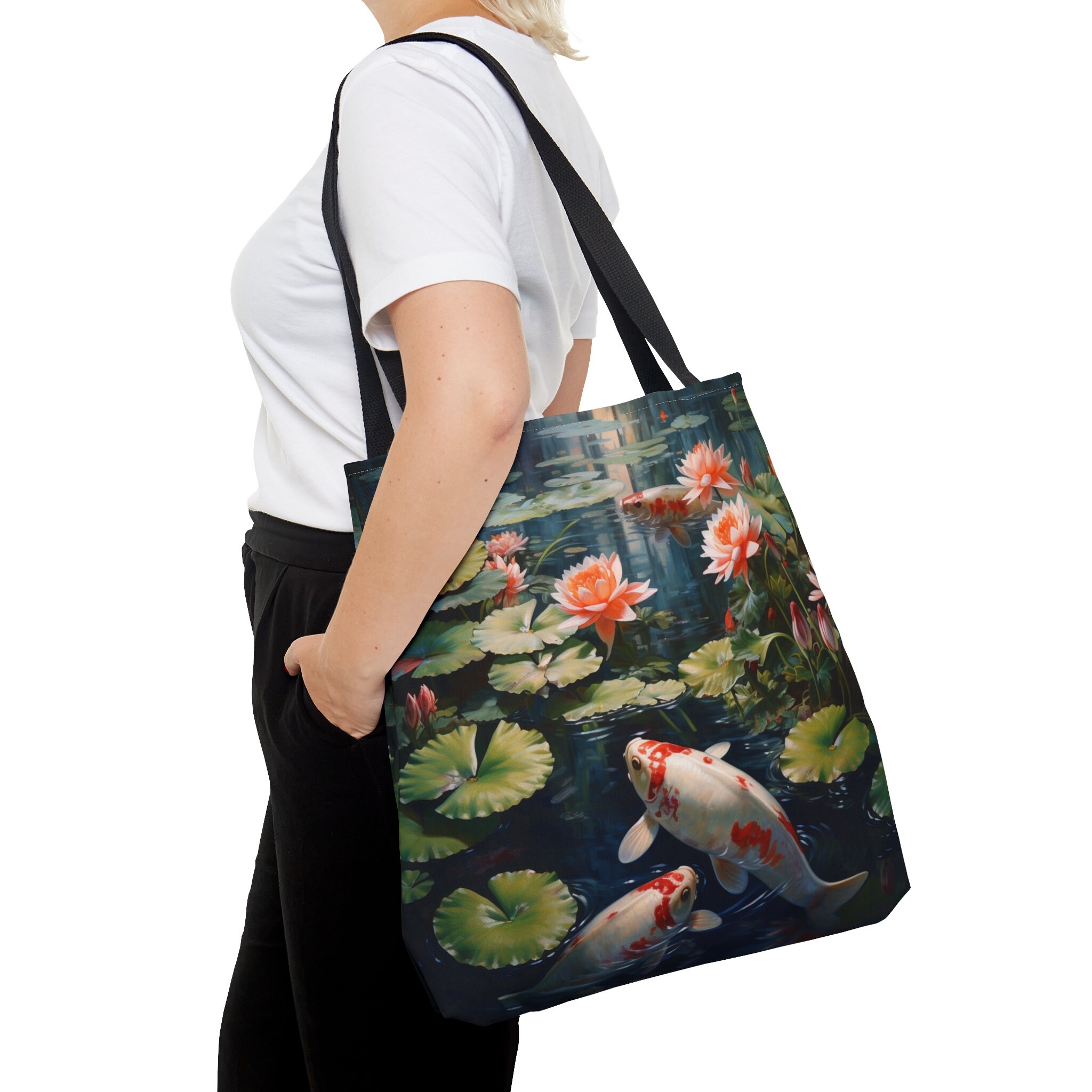 Koi Fish Tote Bag Sea Creature Tote Bag Fish Themed Tote Bag Animal ...
