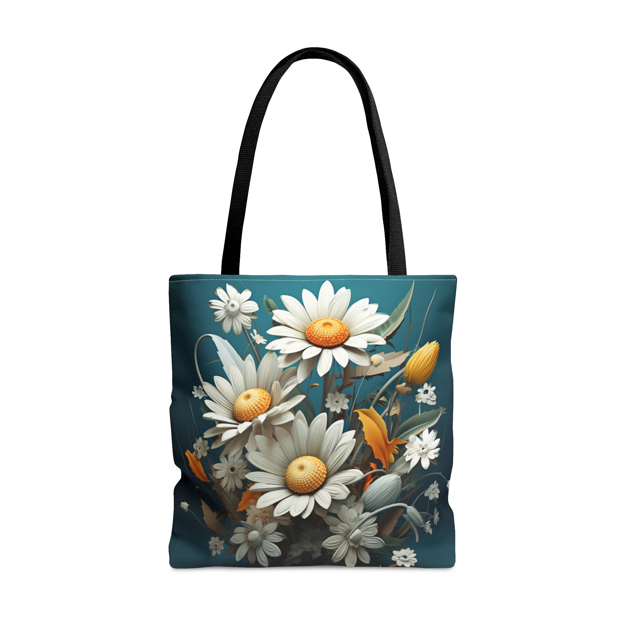 Daisy Tote Bag Floral Tote Bag Flower Lover Tote Bag Floral Grocery Bag ...