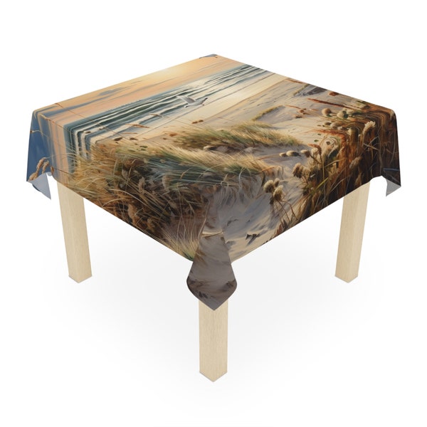 Coastal Floral Tablecloth - Etsy