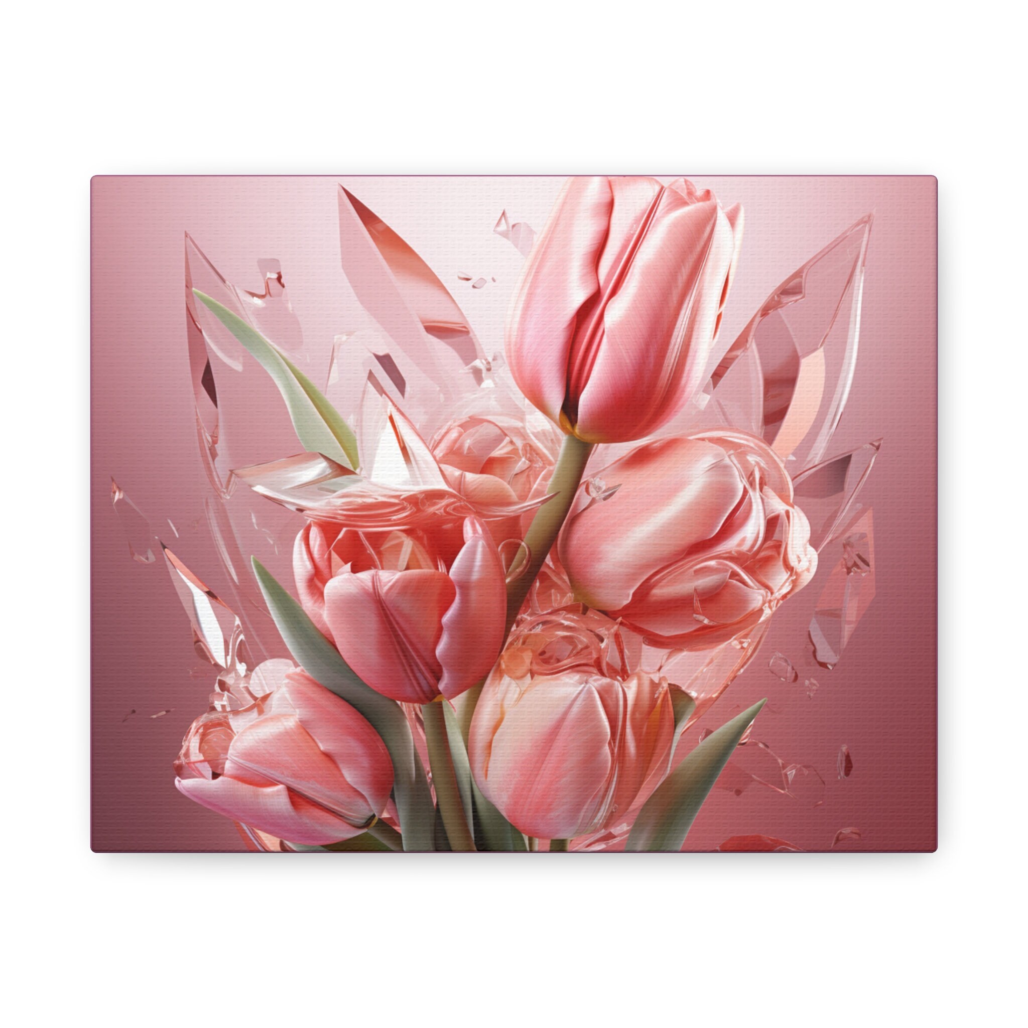 Tulip Abstract Art Tulip Flower Canvas Art Flowers on Canvas Wall Art ...