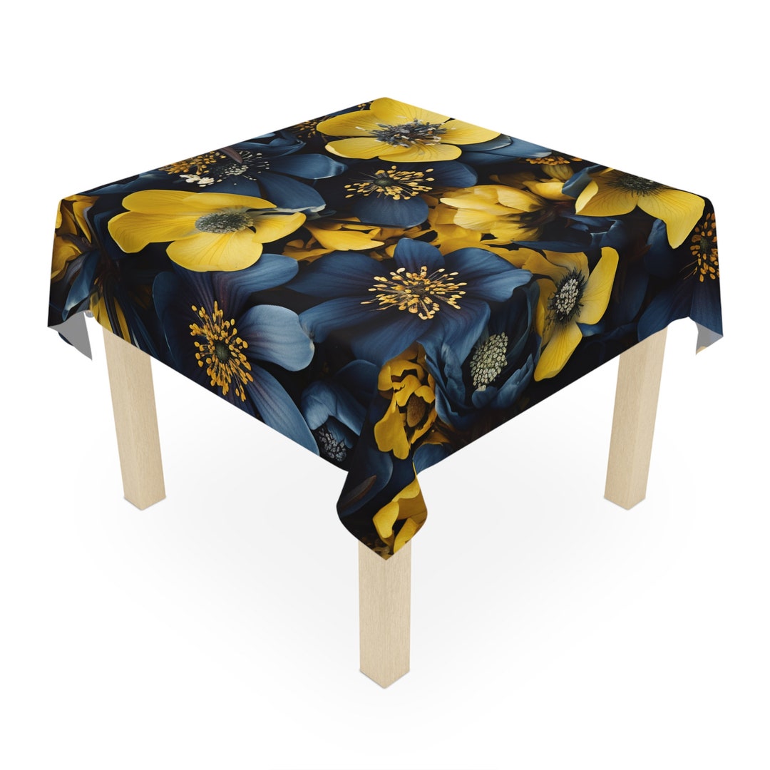 Winter Aconite Floral Tablecloth Decorative Christmas Tablecloth Winter ...