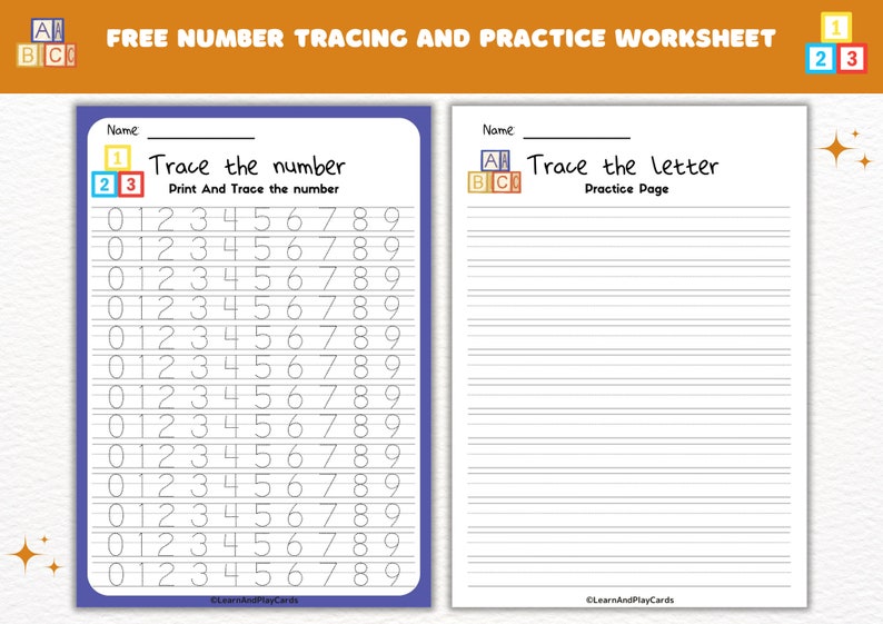 Complete Alphabet and Number Tracing Worksheets, ABC Tracing ...