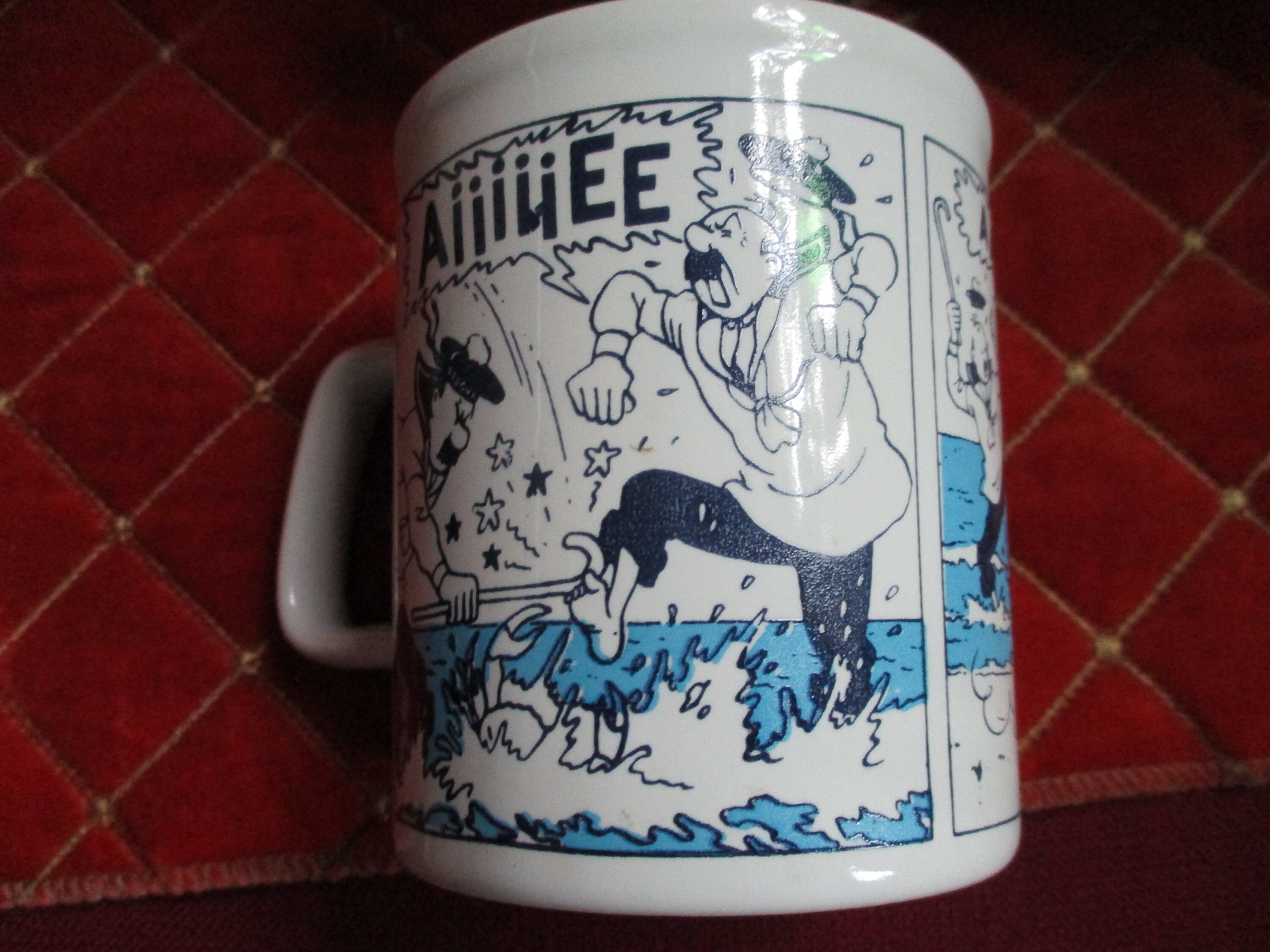 Tintin Kuifje Coffee Mugs Vintage 1980 Hergé Complete Set Kitchen ...