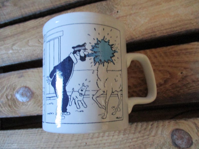 Tintin Kuifje Coffee Mugs Vintage 1980 Hergé Complete Set Kitchen ...