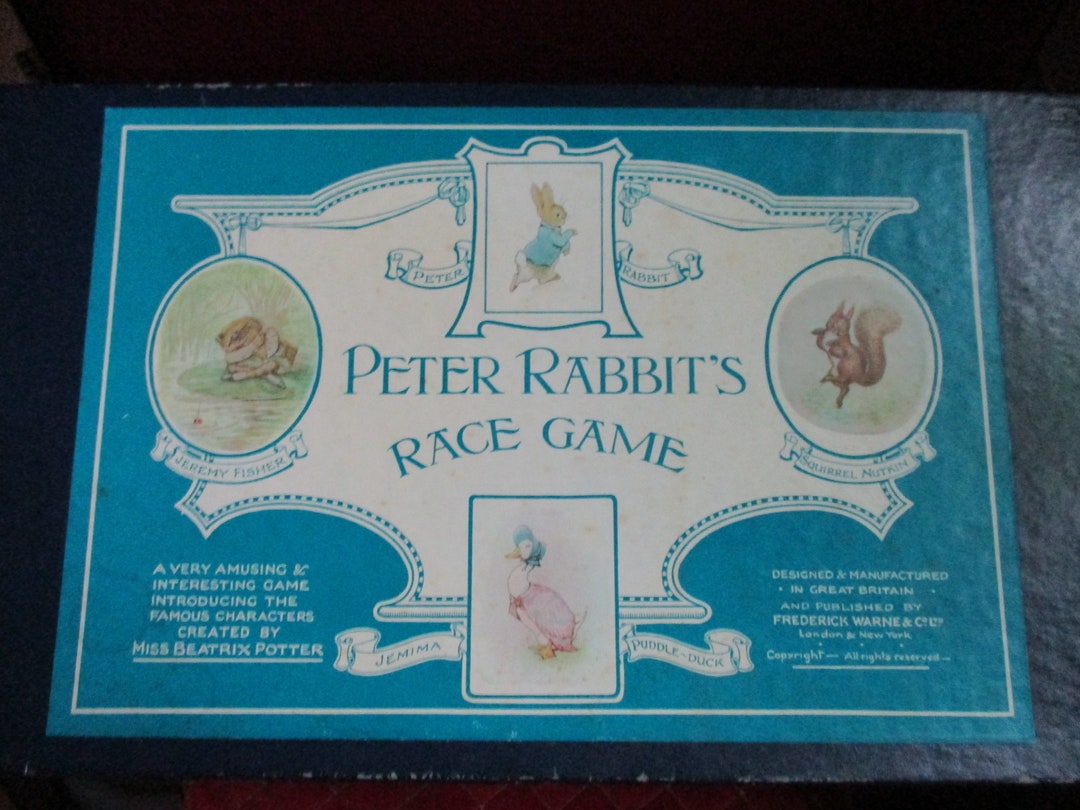 Peter Rabbit's Race Game Vintage 1940s-1950s Board Game Beatrix Potter ...