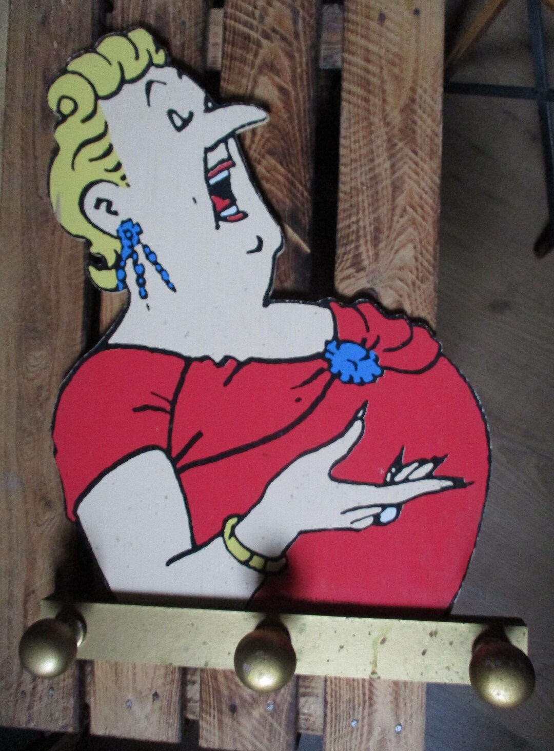 Tintin Coat Rack Vintage 1993 Opera Singer Bianca Castafiore Wood ...