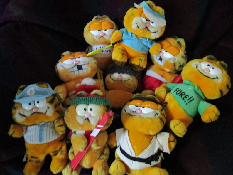 Garfield Hand-crafted Plush Toy Vintage 1981 Dakin Plushy Odie 1978 - Etsy