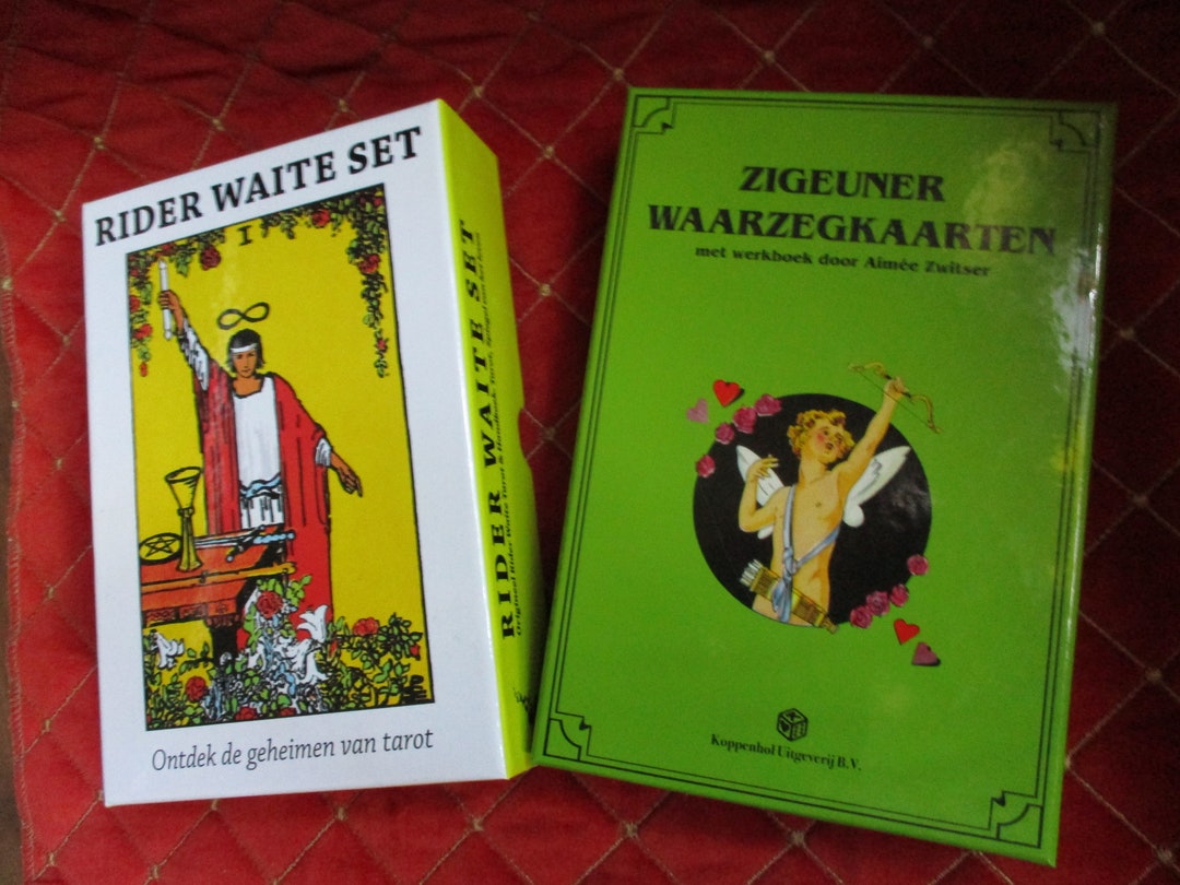 Rider Waite Tarot Lenormand Oracle Vintage 1996 Complete Deck Guidebook ...