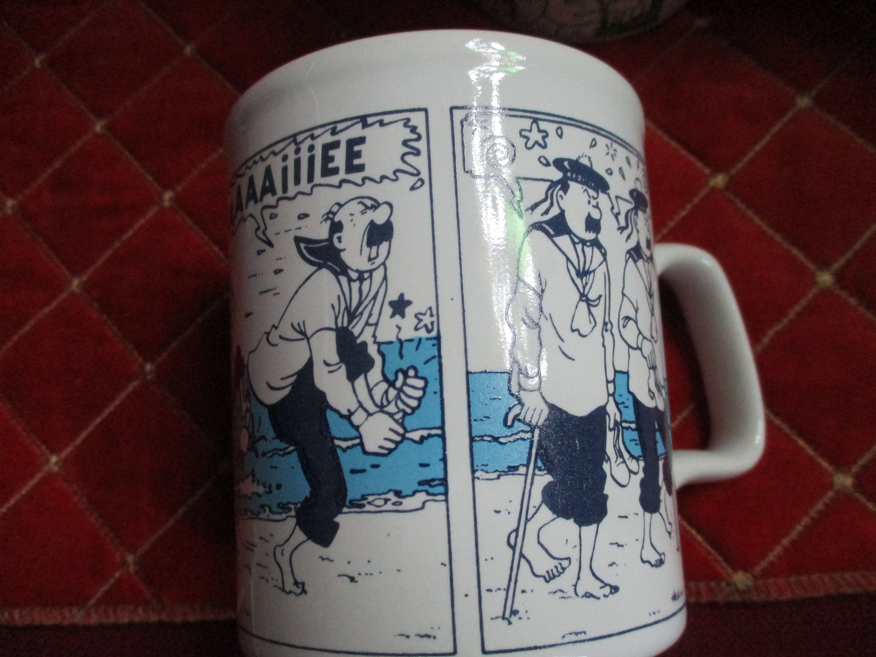 Tintin Kuifje Coffee Mugs Vintage 1980 Hergé Complete Set Kitchen ...