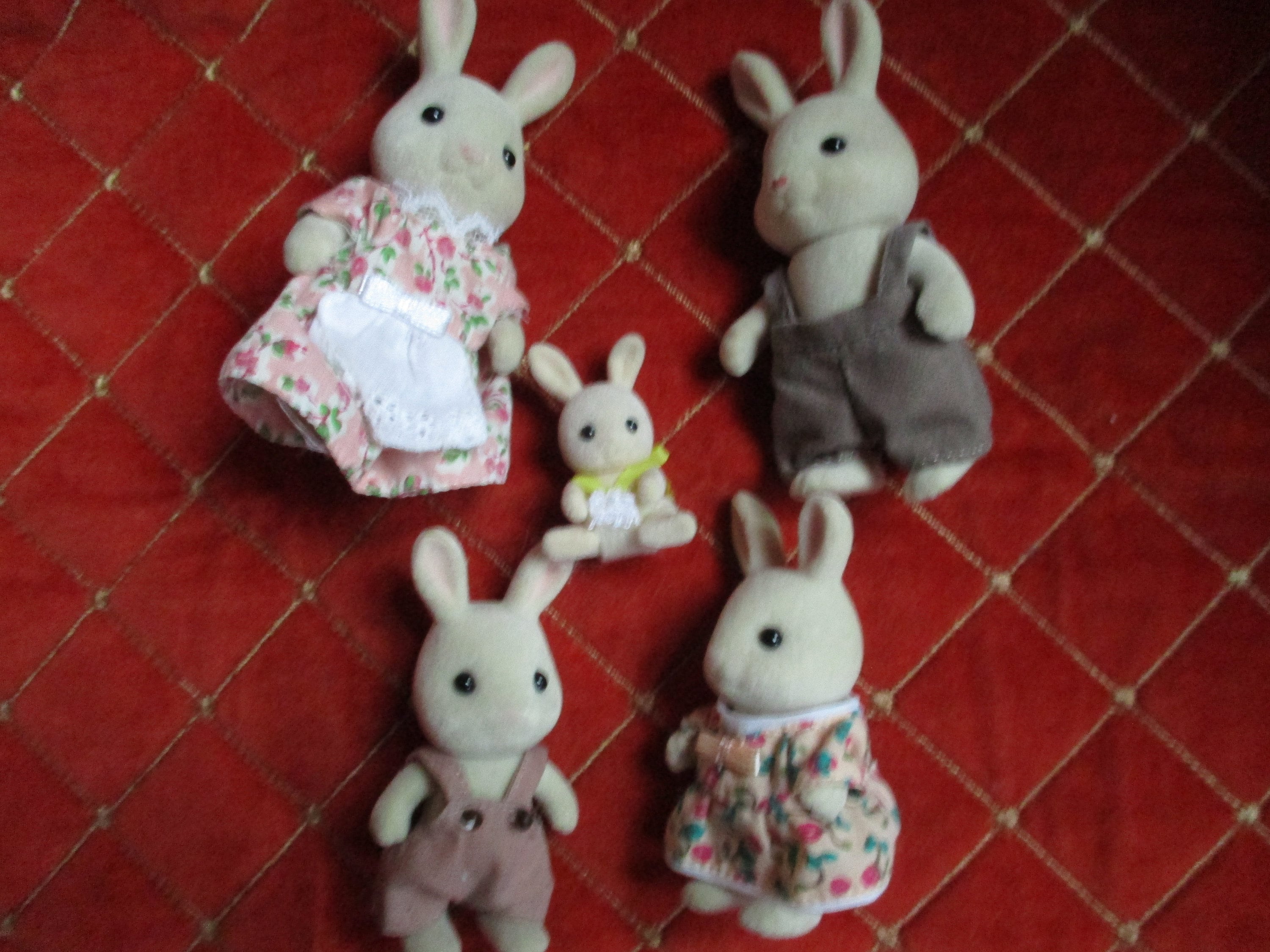 Sylvanian Families Sets Vintage 1980s Shirubania Bear Cat Hedgehog ...