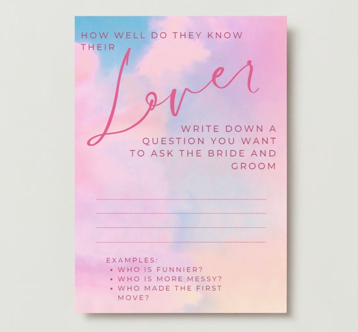 Taylor Swift Inspired Lover Themed Bridal Shower Bundle - Etsy