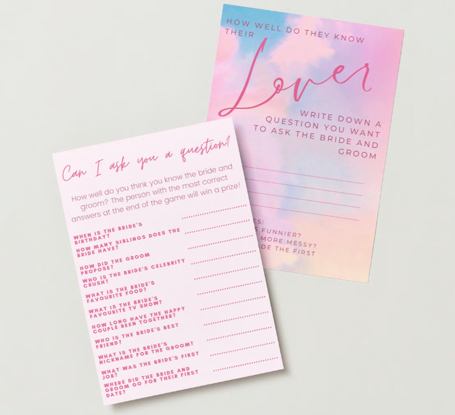 Taylor Swift Inspired Lover Themed Bridal Shower Bundle - Etsy