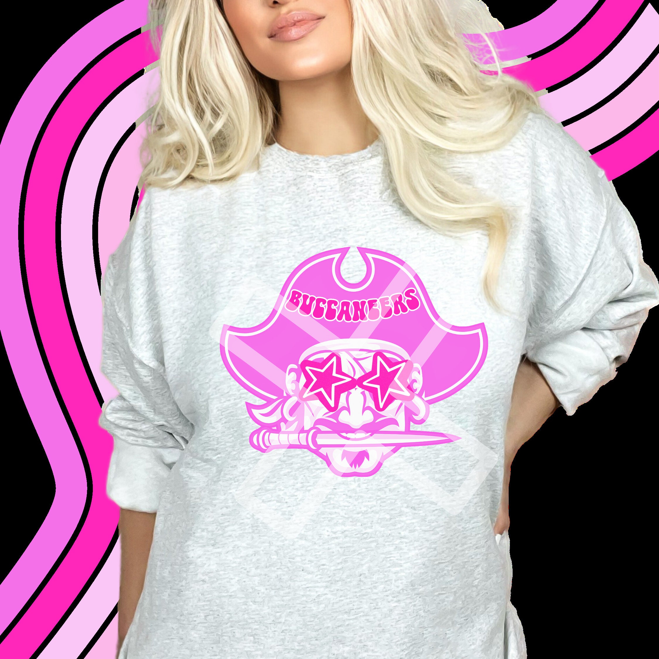 5 Preppy Pink Pirate Mascot PNG Star Eyes Sunglasses Team - Etsy