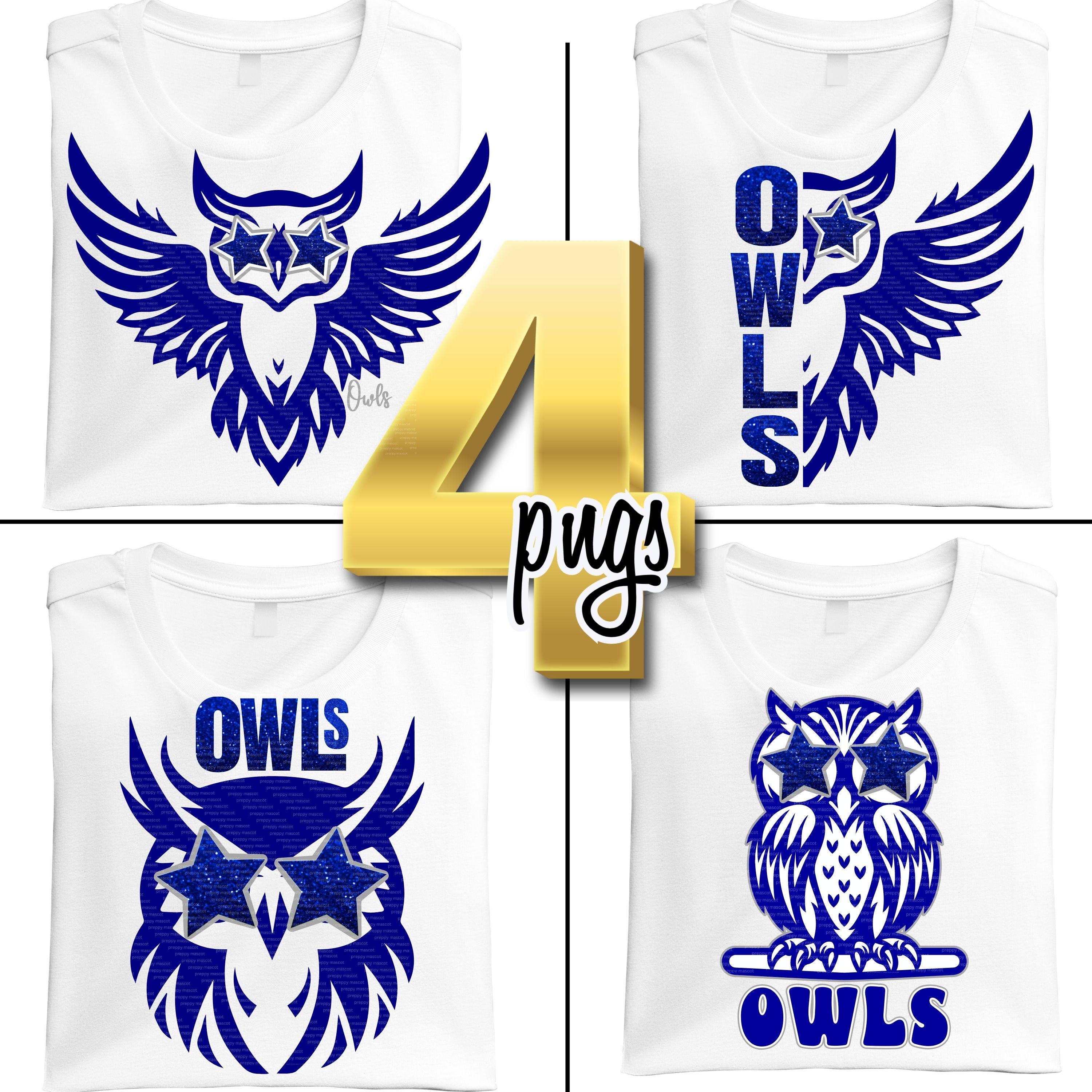 Owl PNG Blue Owl Mascot PNG With Glitter Star Eye Sunglasses Trendy ...