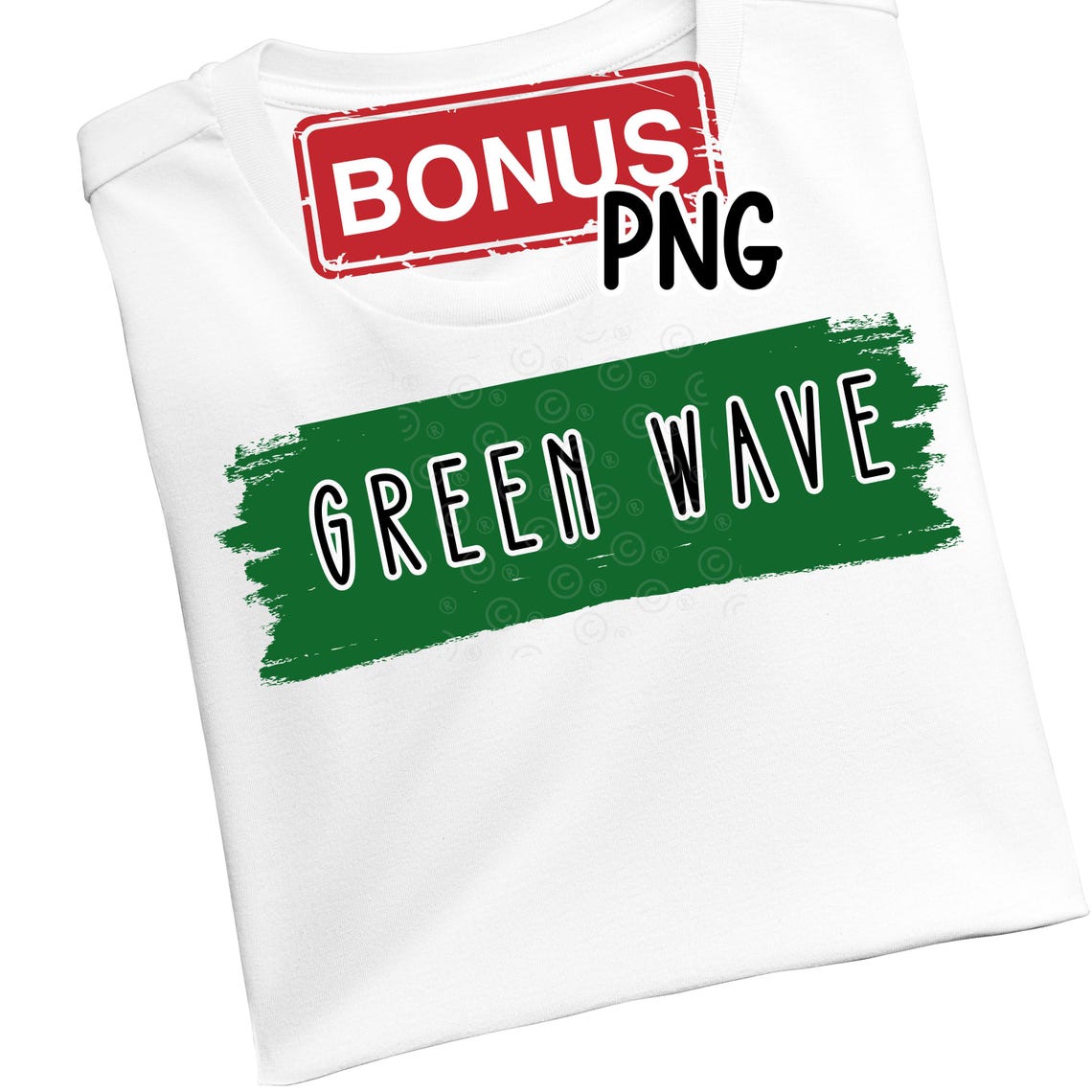 Greenwave Pride Tide PNG 4 Sublimation or DTF Preppy School Mascot for Spirit Shirts, Clip Art ...
