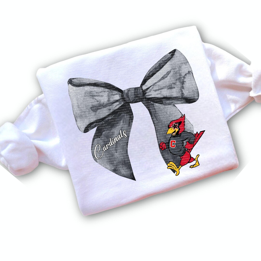 Cardinal Mascot PNG Preppy Coquette Bow Mascot Star Eyes Sunglasses 300 ...