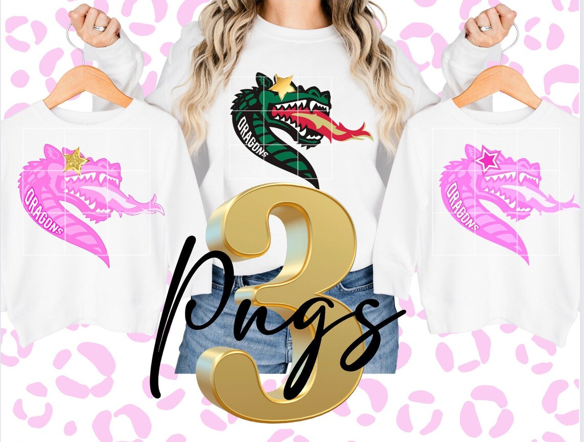 Preppy Dragon Mascot Star Eye Sunglasses PNG for Sublimation or DTF ...