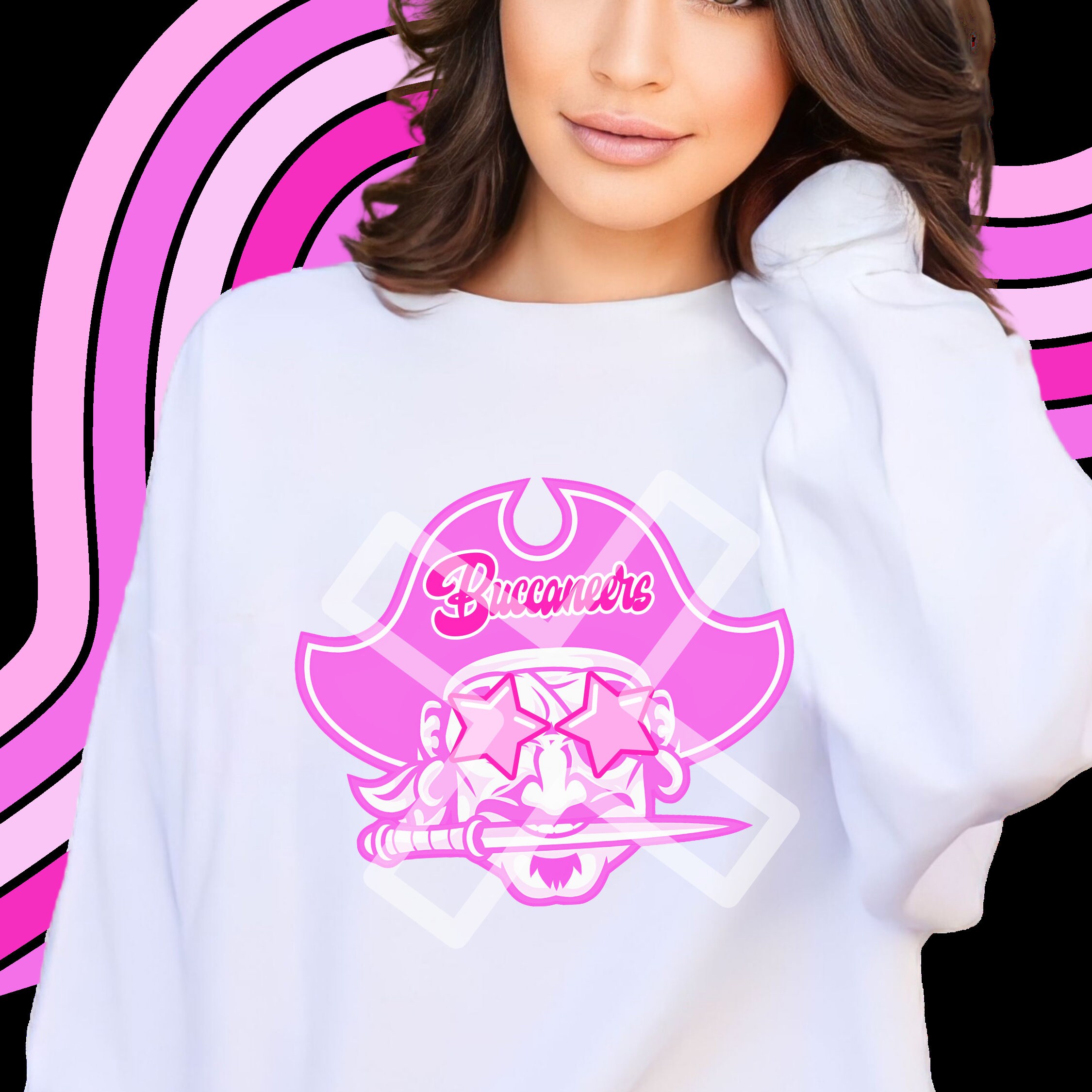 5 Preppy Pink Pirate Mascot PNG Star Eyes Sunglasses Team Shirts High ...