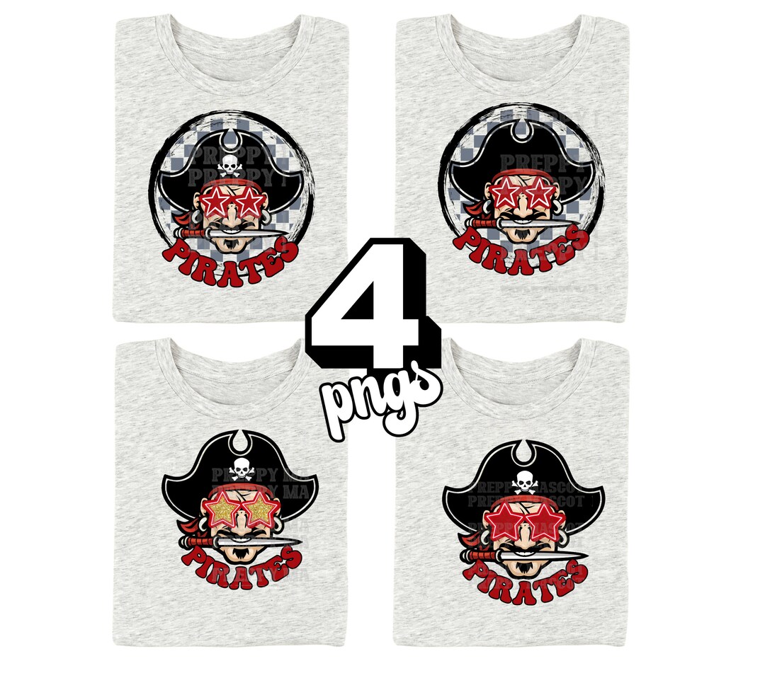 PNG Preppy Pirate Mascot PNG School Mascot College Spirit Shirt ...